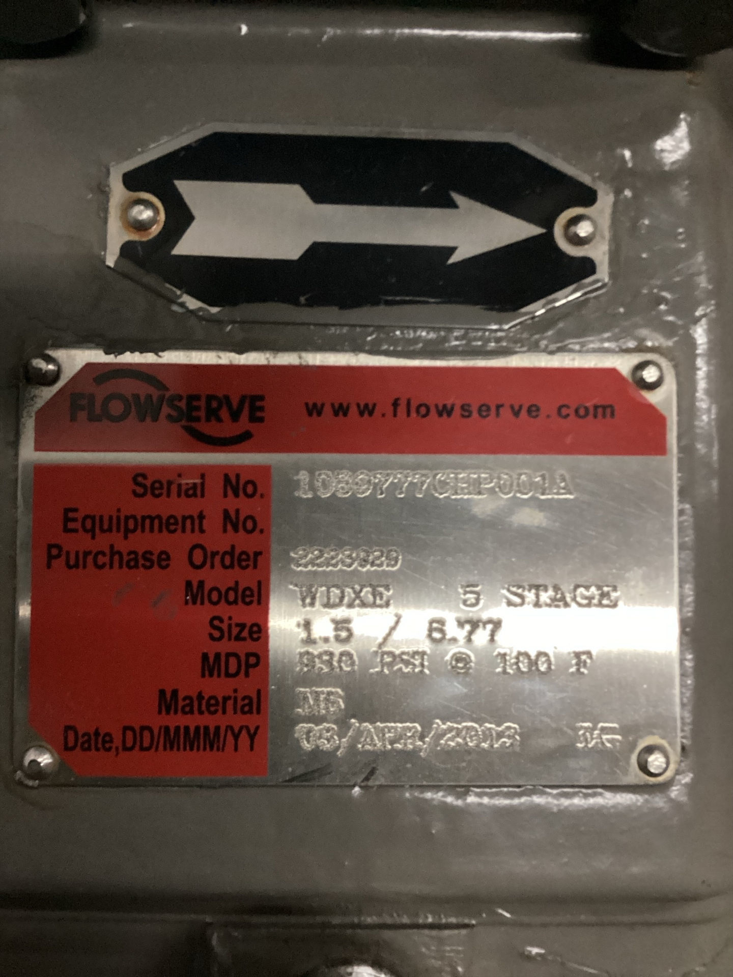 FLOWSERVE WDXE 316SS 5 STAGE 1.5" / 5.77 MULTI STAGE RING HIGH PRESSURE ...