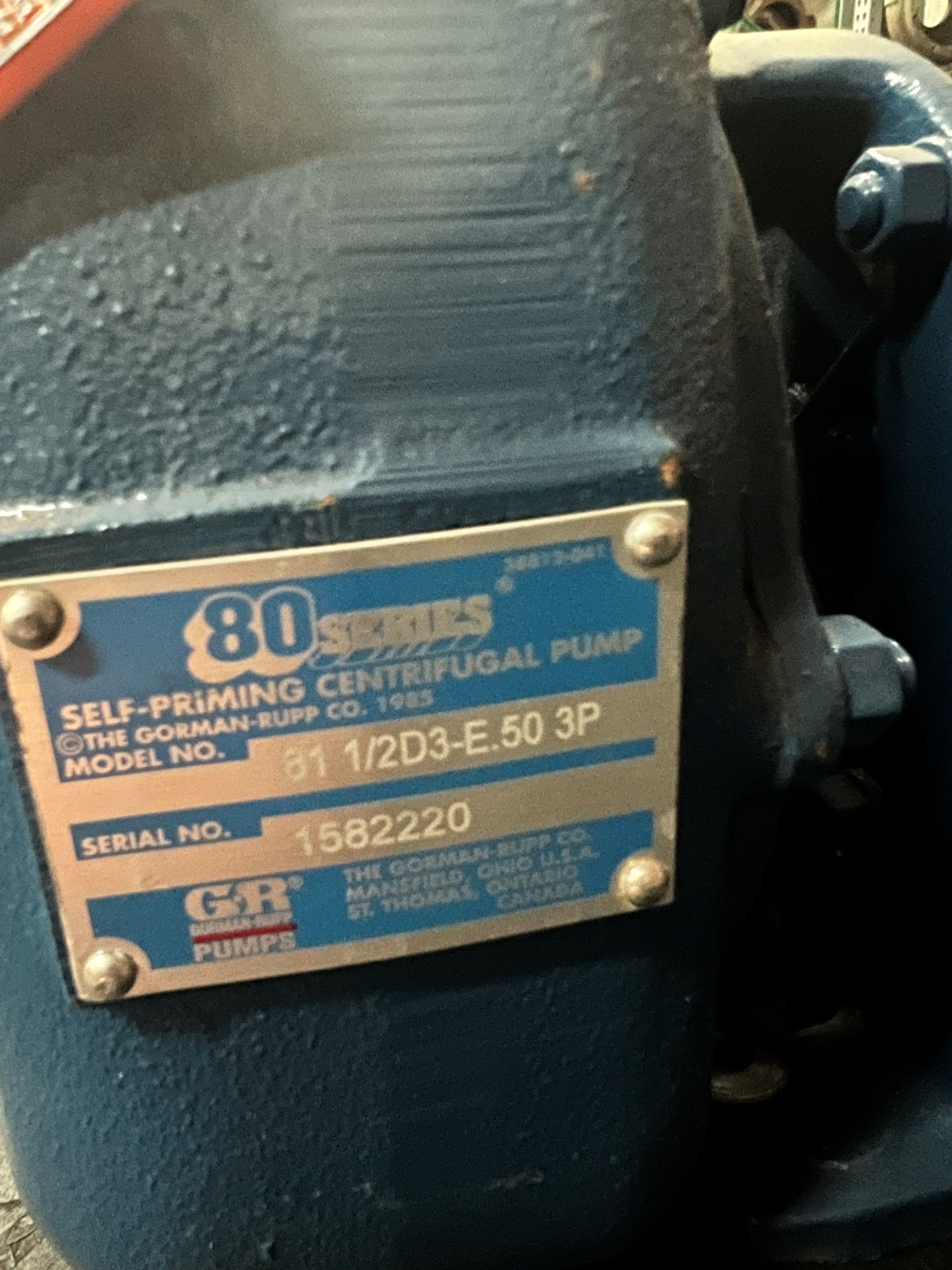 GORMAN RUPP 81 1/2D3-E.50 3P - HISCO Pump